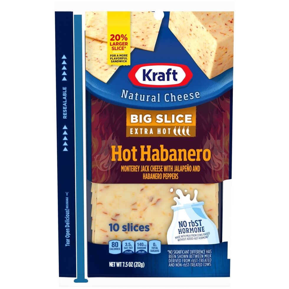 Big Slice Hot Habanero - Kraft Natural Cheese Big Slice Hot Habanero - Kraft Natural Cheese