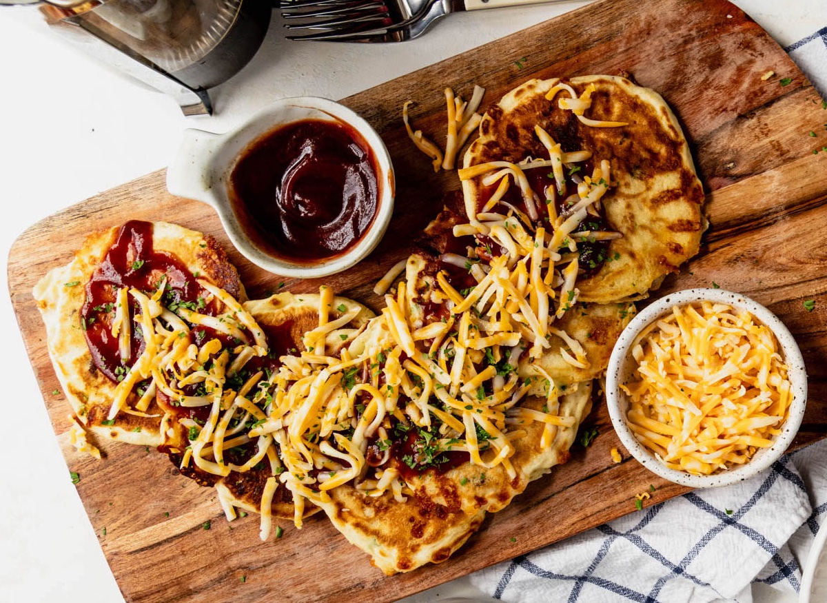 BBQ Bacon and Cheese Pancakes - Kraft Natural Cheese