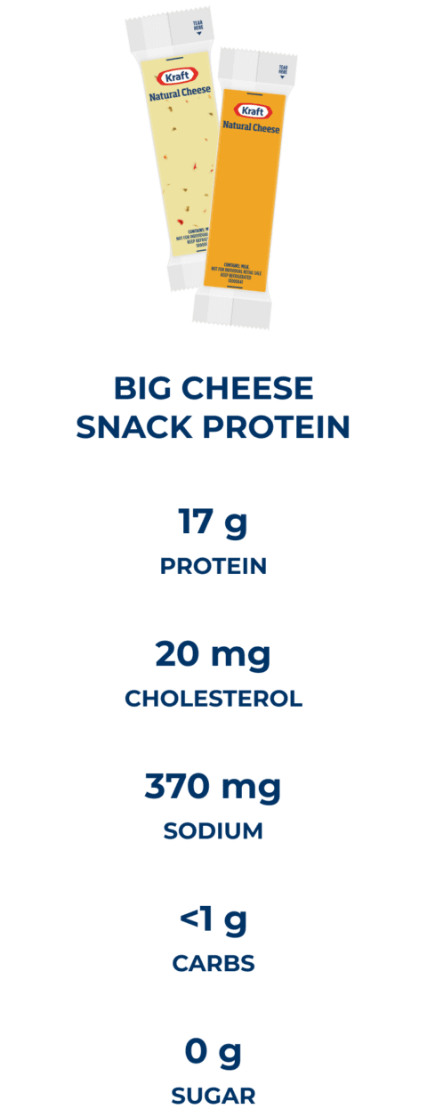 Protein - Big Cheese Snack - Kraft Natural Cheese