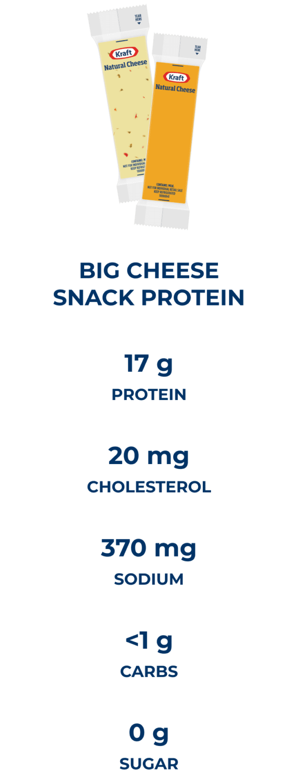 Protein - Big Cheese Snack - Kraft Natural Cheese